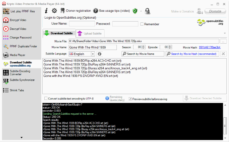 Subtitle Downloader For Movies And TV Series